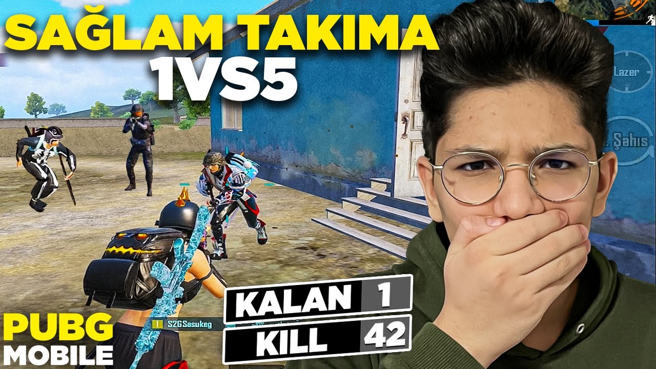 60 KİLL!! SAĞLAM TAKIMA EFSANE 1VS5 ATTIM! - PUBG MOBİLE - YouTube