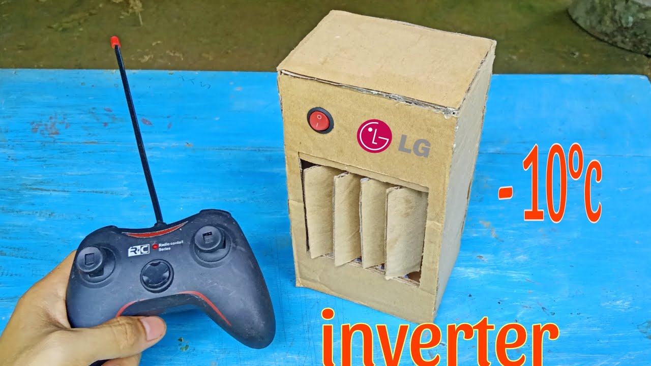 How to make homemade air conditioner cooled with ice,AC - YouTube