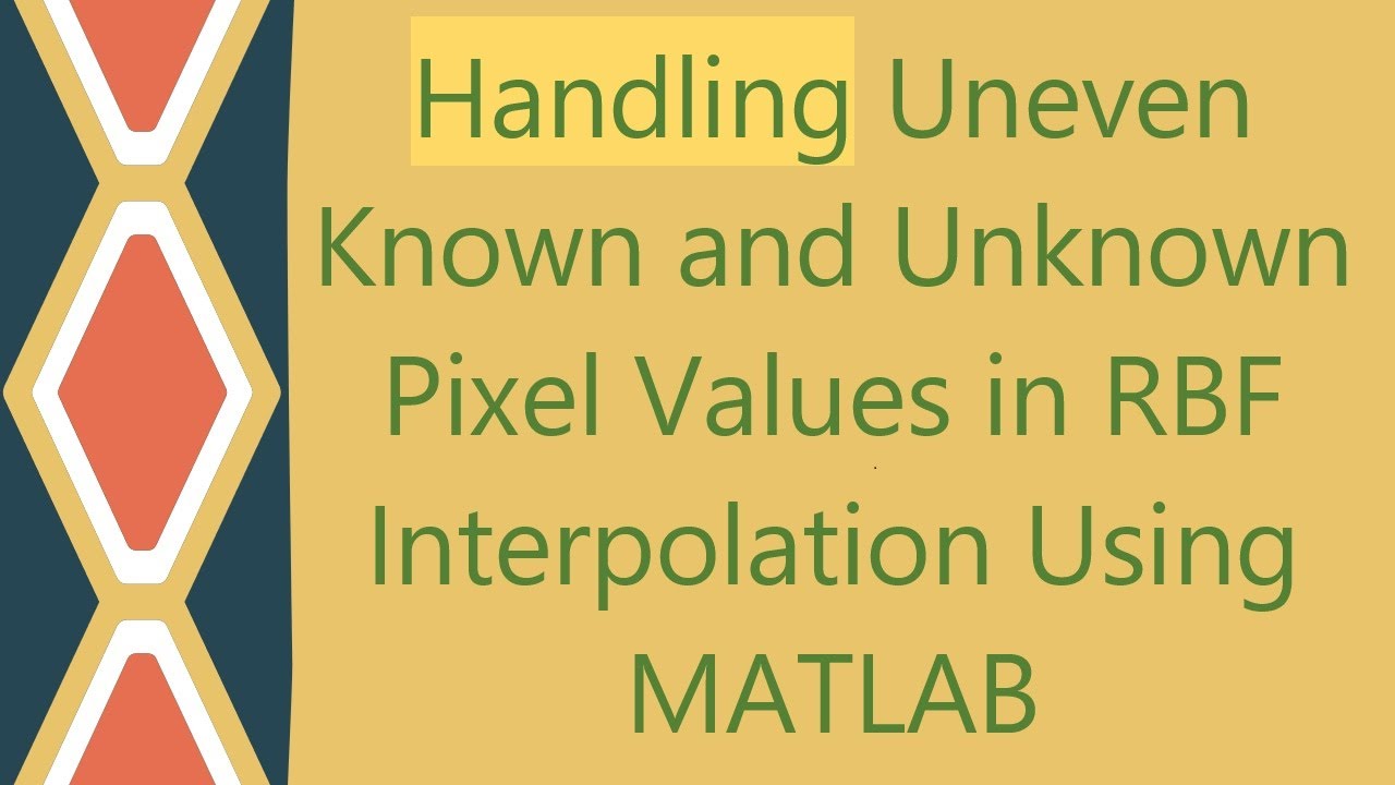 Handling Uneven Known And Unknown Pixel Values In Rbf Interpolation Using Matlab Youtube
