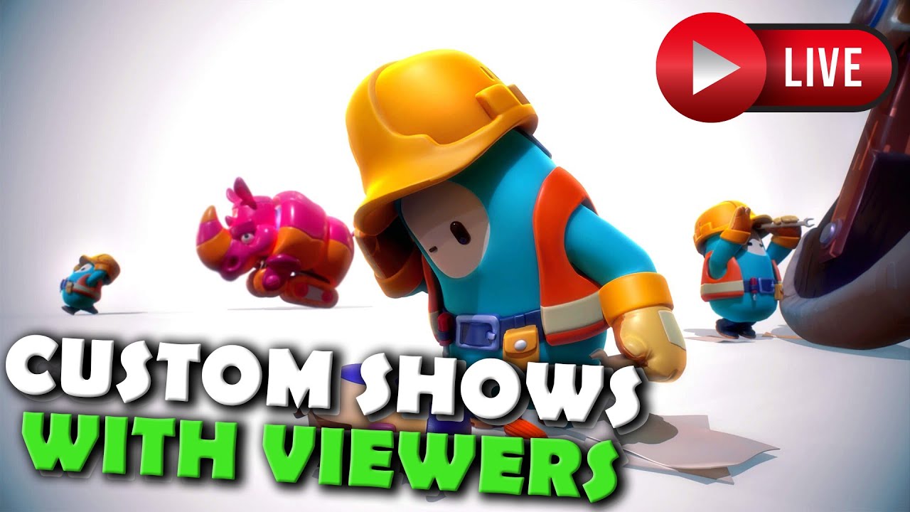 🔴 Custom Shows Playing WITH Viewers | Join The Fun | Fall Guys Live ...