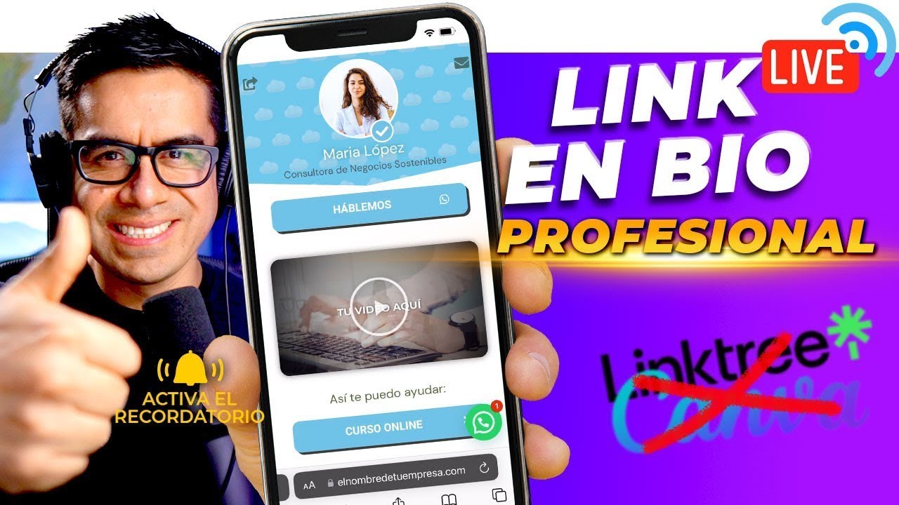 Cómo crear LINK EN BIO PRO para Instagram, TikTok GRATIS con tu Web🔥 Mejor que Linktree y Canva ...