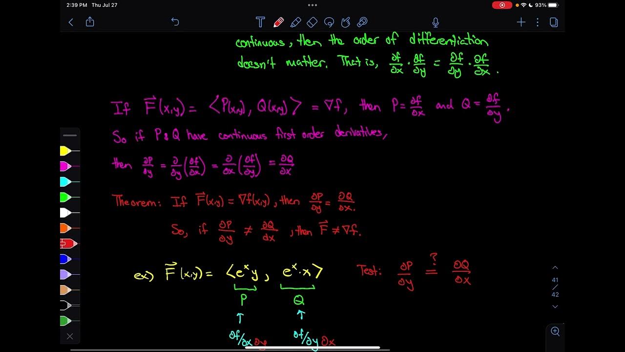 Week 5 | Lesson 16 | Determining potential functions from conservative vector fields - YouTube