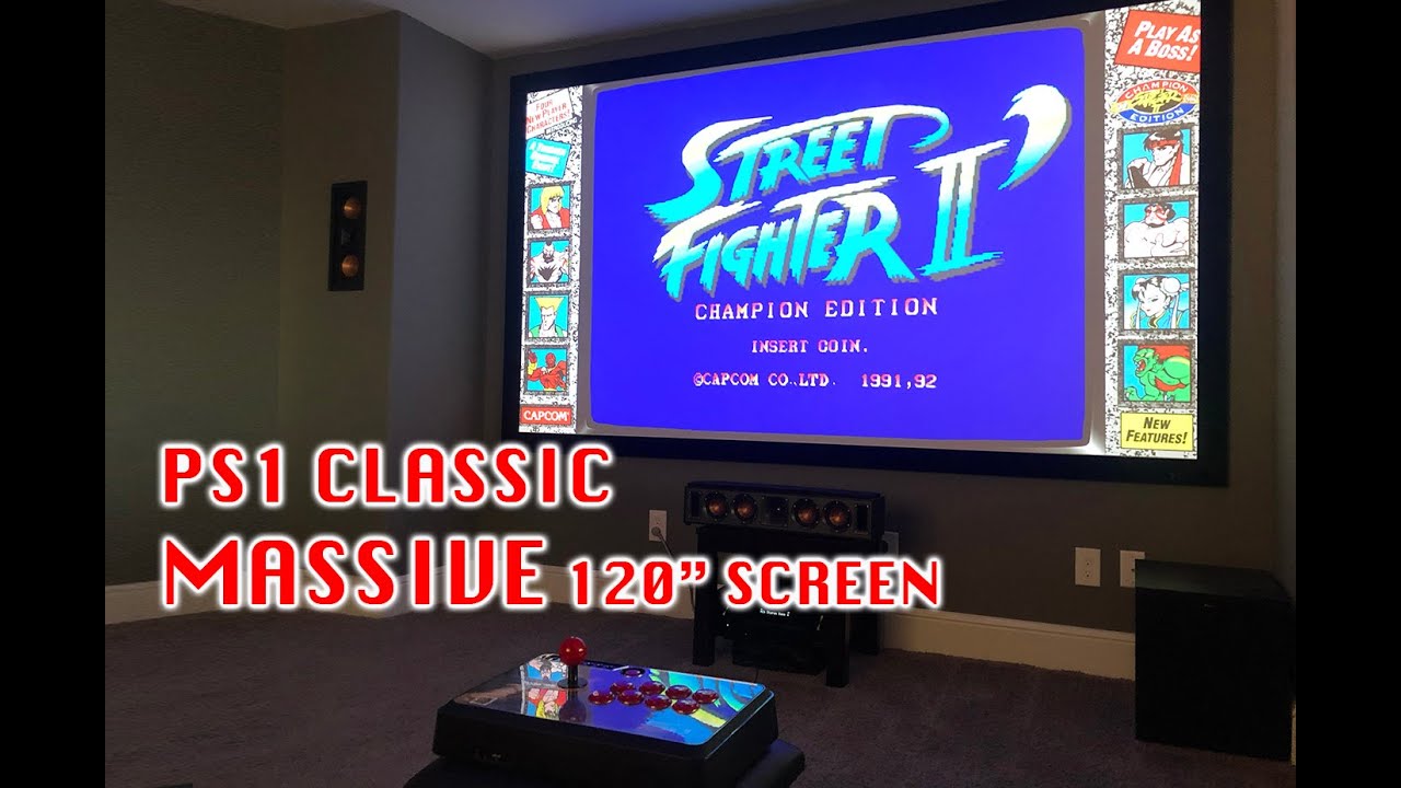 PS1 Classic RetroArch on MASSIVE 120” screen - YouTube