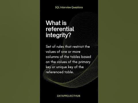 What is Referential Integrity ? | SQL Interview Question Series - YouTube