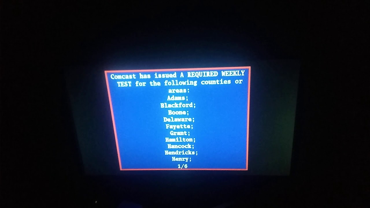 EAS #267: Required Weekly Test - Indiana (9/12/2019) (Comcast) - YouTube