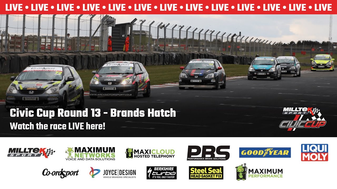 Round 13 | Milltek Sport Civic Cup | LIVE from Brands Hatch - YouTube