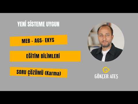 2026- MEB- AGS I Soru Çözümü - Eğitim Bilimleri - Karma Soru Çözümü