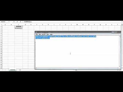 Excel ADDRESS Function - How to use ADDRESS Function - YouTube