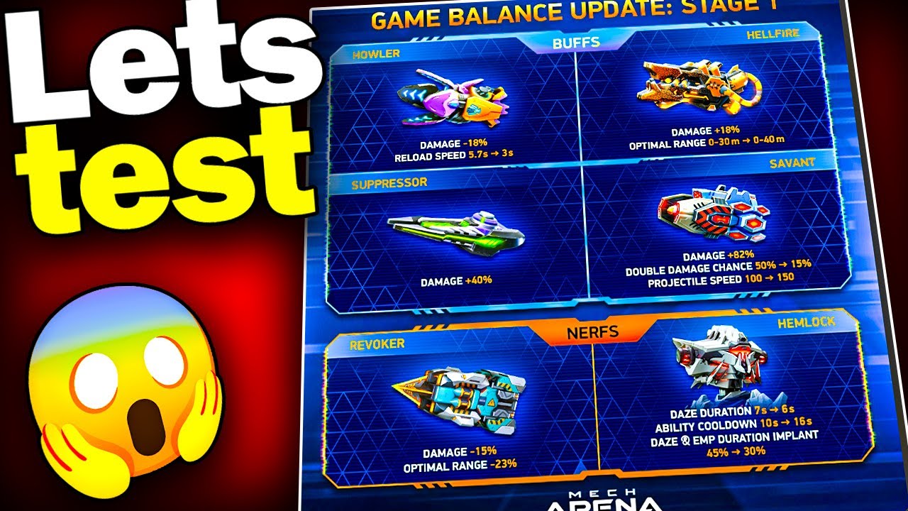 The FIRST Buff/Nerf Wave Just Hit Mech Arena! Full Breakdown 💀⚡ || Mech ...