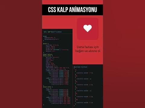 CSS KALP ANİMASYONU NASIL YAPILIR? - YouTube
