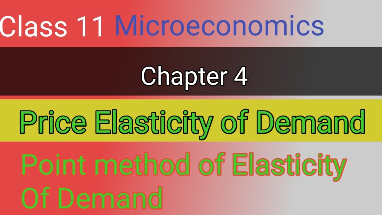 Point Method of elasticity|Class 11|Chapter 4|Microeconomics - YouTube