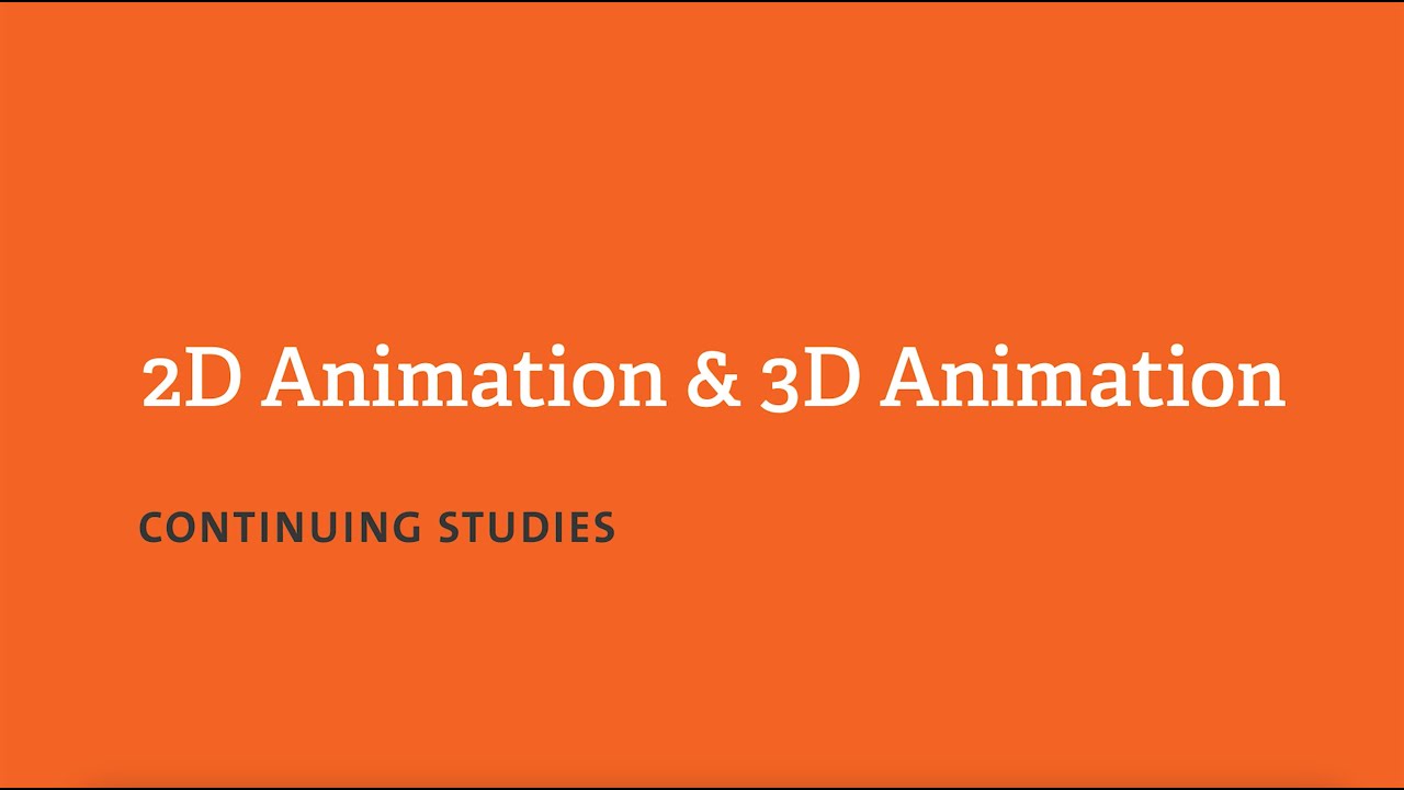 2D Animation Diploma & 3D Animation Diploma - YouTube
