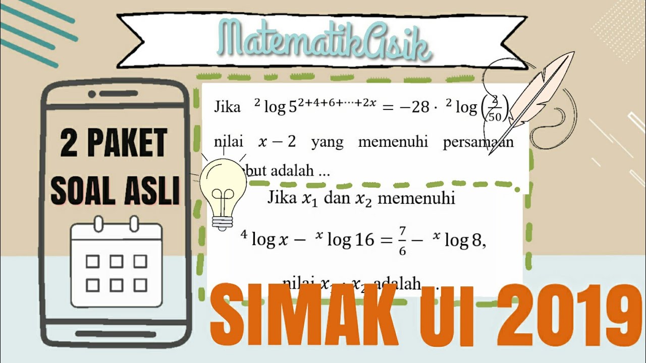 Pembahasan Matematika Dasar SIMAK UI 2019 - No. 2 (Logaritma) - YouTube