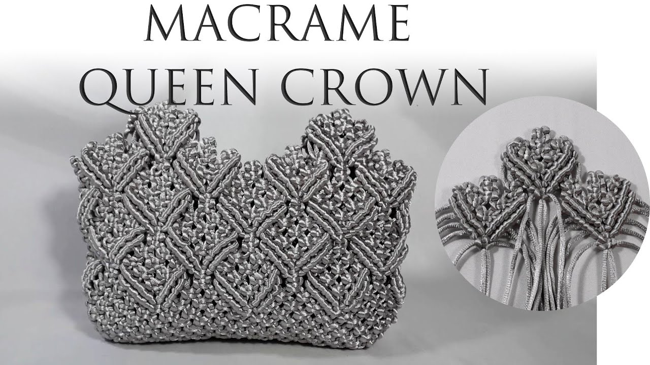 Macrame Purse : The Luxury Queen Crown Macrame Clutch Purse Design ...