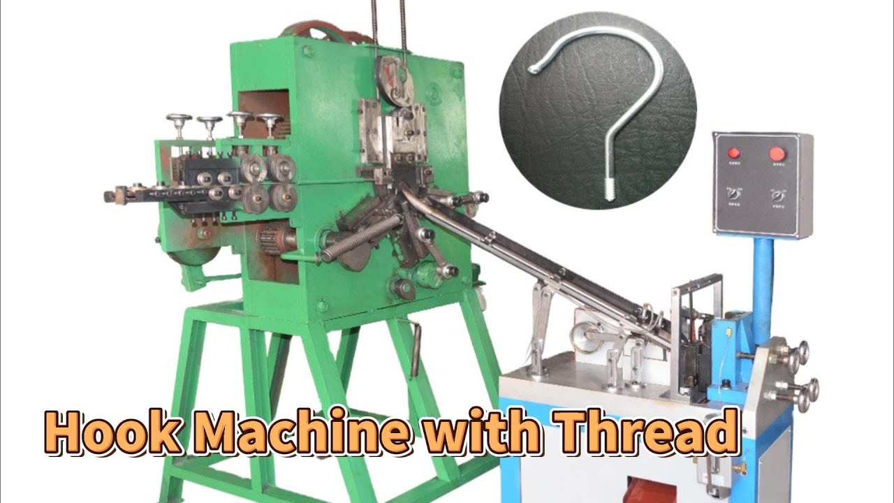 Metal Hook Making Machine with Threading - YouTube
