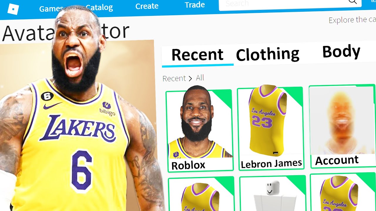 MAKING LEBRON JAMES a ROBLOX ACCOUNT - YouTube
