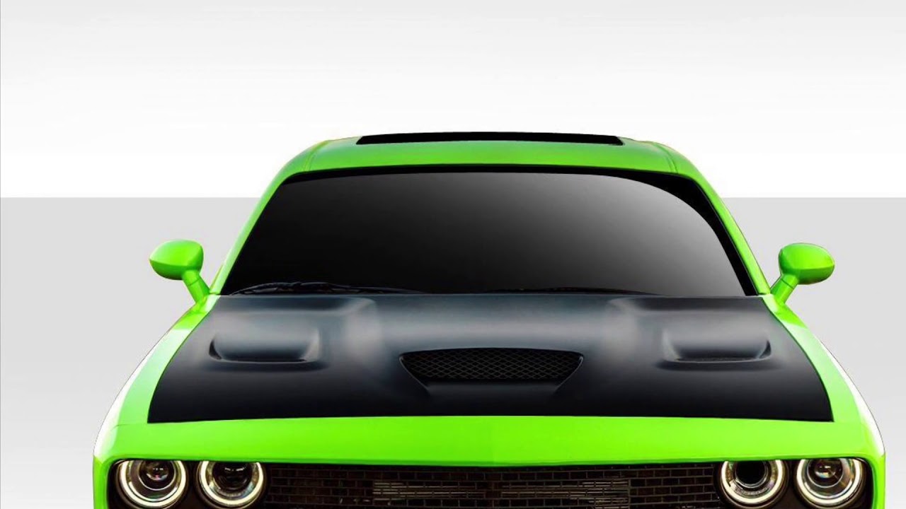 Hellcat Hood | Hellcat Look fiberglass hoods by Duraflex - YouTube