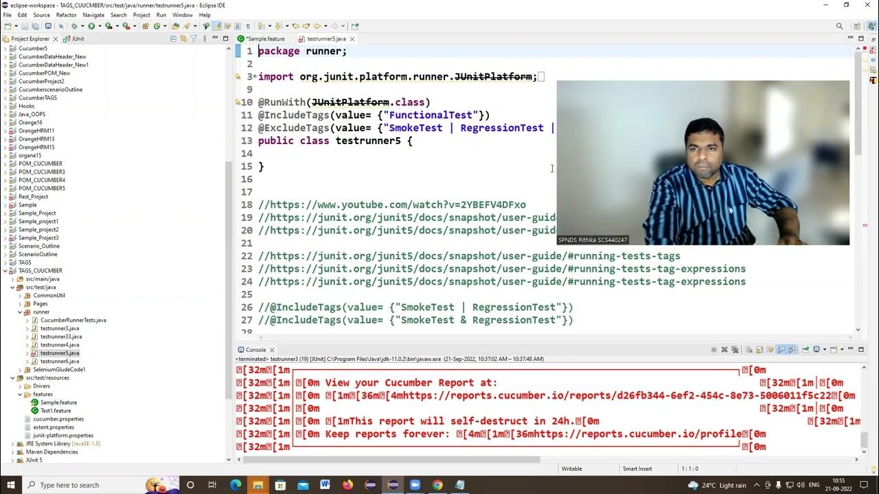 CUCUMBER TAGS Selenium Proxy Interview support Sudhakar +91-9294052778 - YouTube