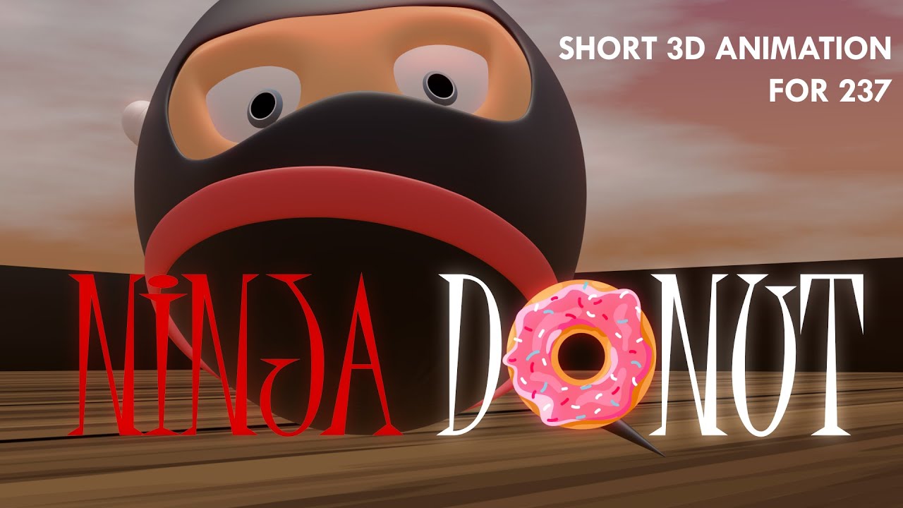 short 3d animation ninja donut By GEFFRED - YouTube