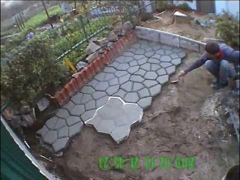 форма для садовой дорожки - YouTube