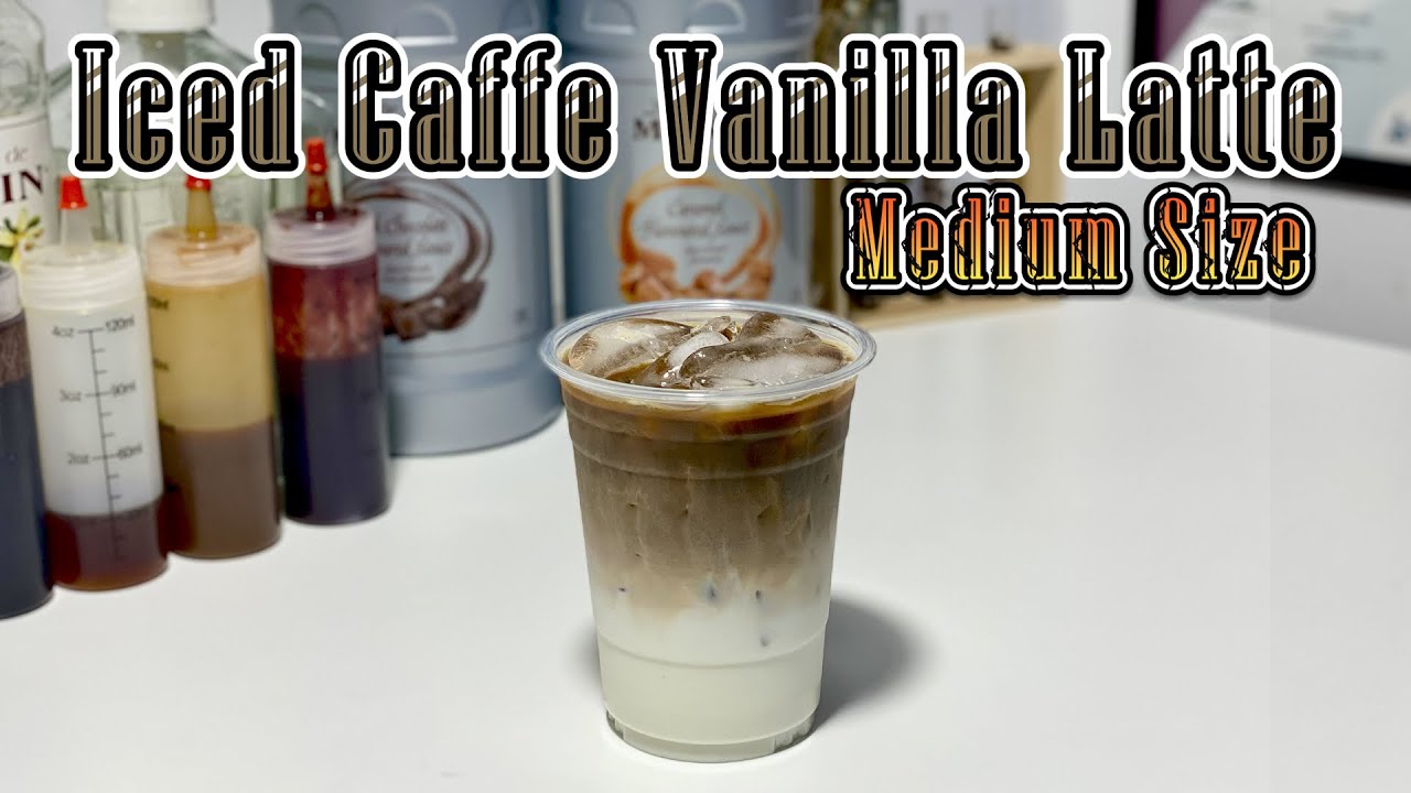 Cafe Vlog EP.1804 | Iced Caffe Vanilla Latte | Medium Size | Coffee ...
