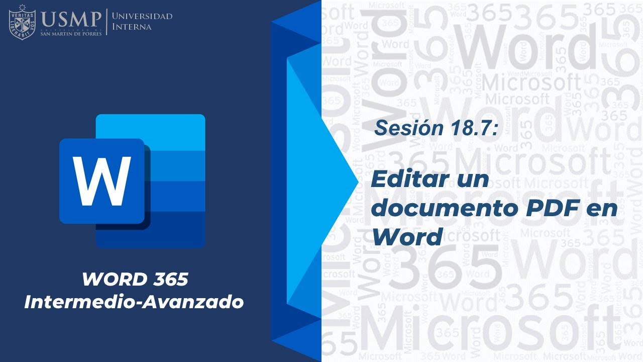 Word 365 (I): Sesión 18.7 - Editar un documento PDF en Word - YouTube