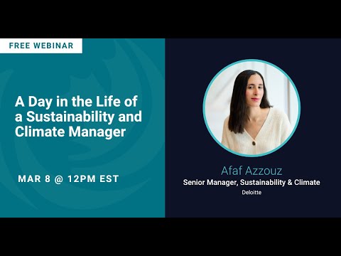 A Day in the Life of a Sustainability and Climate Manager - YouTube