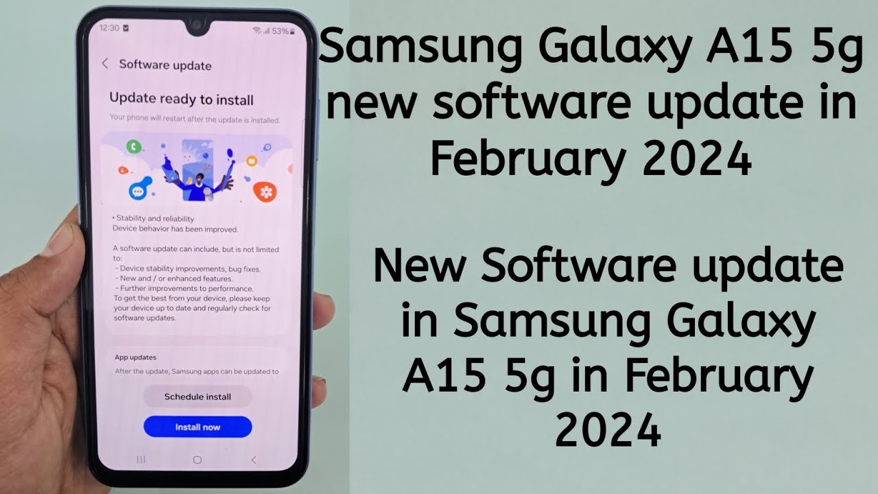 Samsung Galaxy A15 5g new software update in February 2024 / New ...