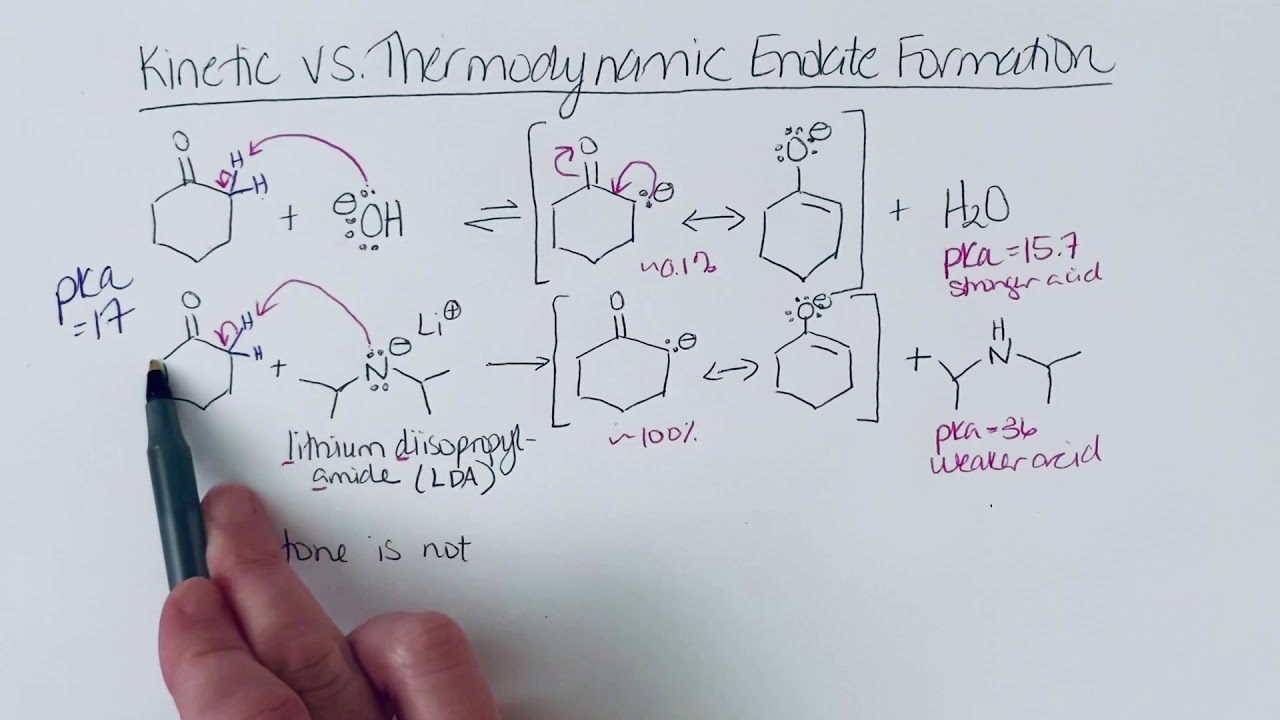 Kinetic vs. thermodynamic enolate formation - YouTube