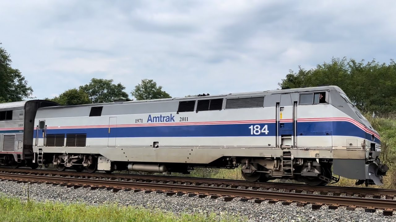 Amtrak 30 Capitol limited with a Amtrak heritage unit leading! - YouTube