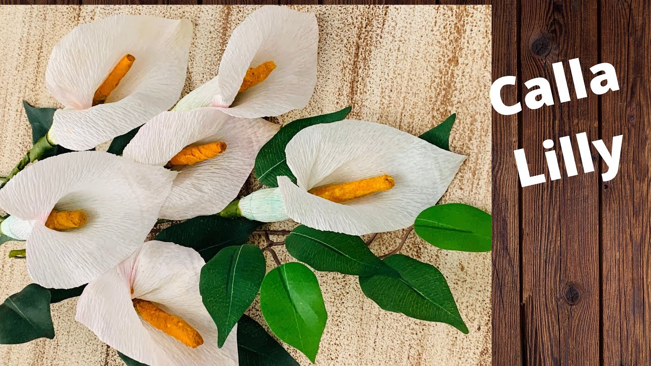 Calla lily DIY || Crepe Paper Flower - YouTube