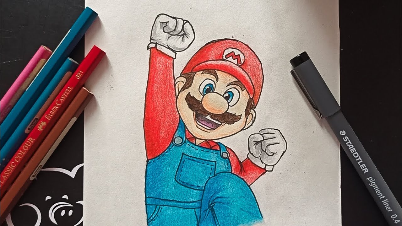 How to Draw The Super Mario Bros - Mario | Step by Step - YouTube