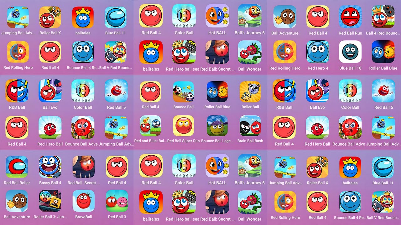 Red Ball 4, Ball Wonder, Red Rolling Hero, Blue Ball 11 and More Red ...