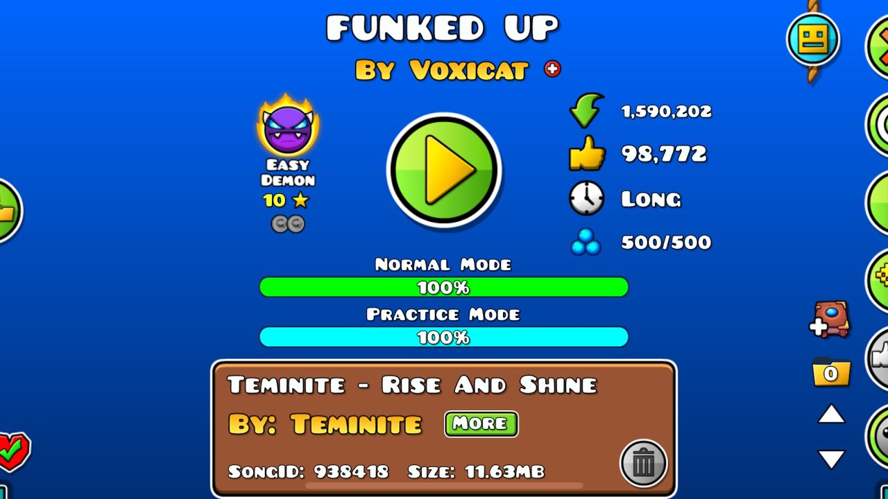 Funked Up by Voxicat easy demon - YouTube