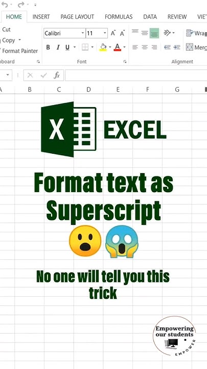 Format text as Superscript in Excel | Excel Formula | Excel Functions ...