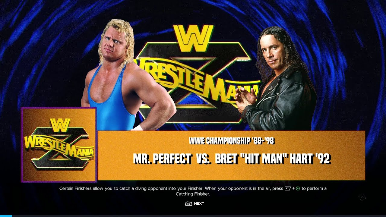 WWE 2K24 FULL MATCH — Mr. Perfect vs. Bret Hart — WWE Title Match - YouTube
