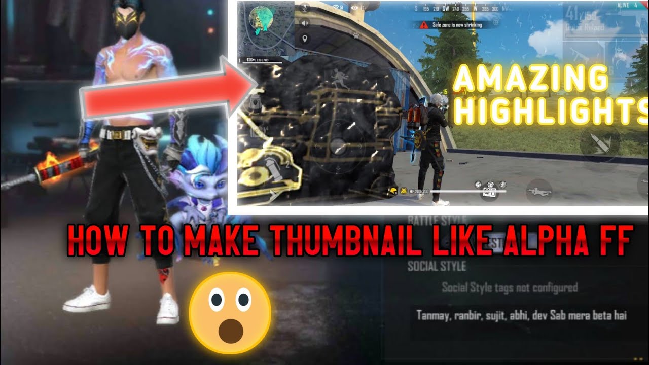 how to make thumbnail like alpha free fire - YouTube
