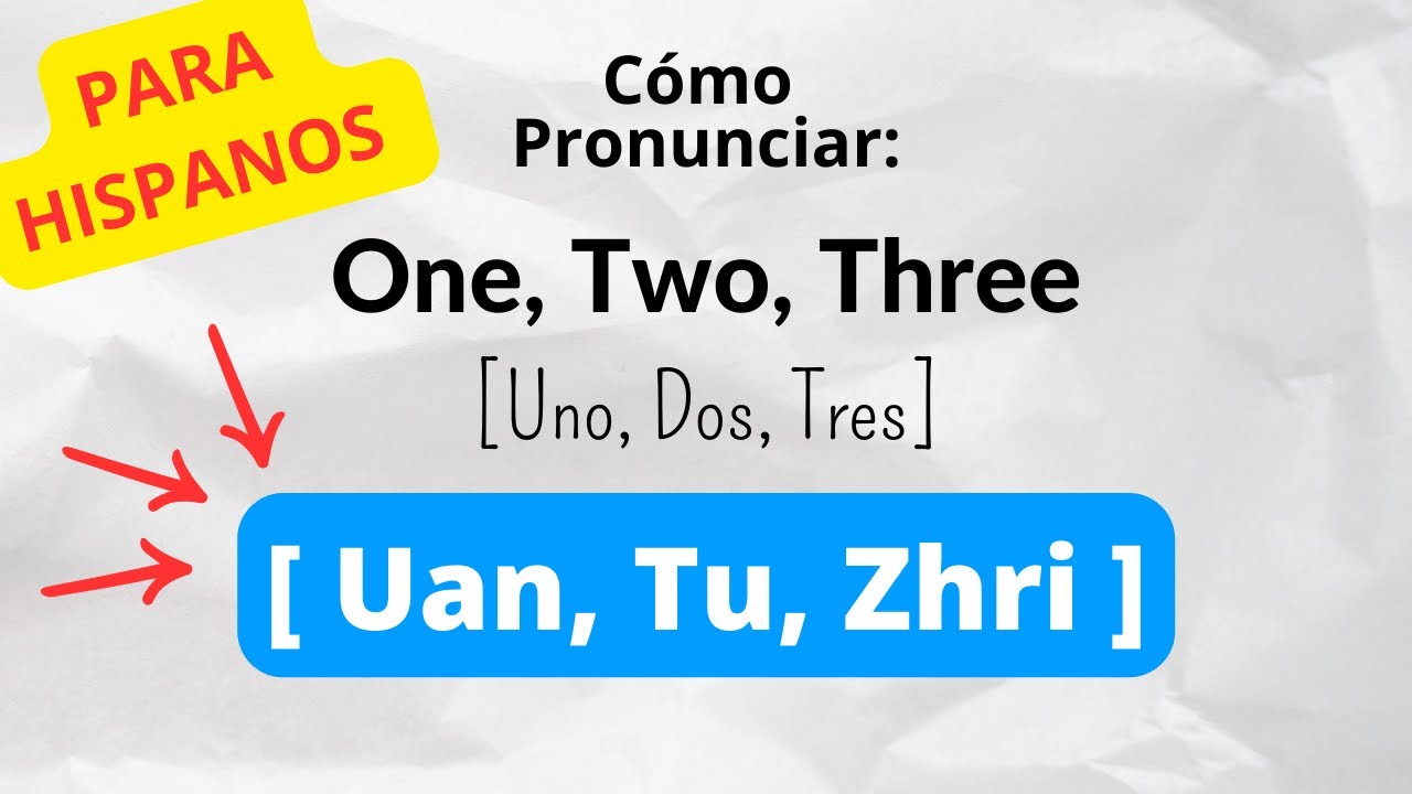 Como pronunciar: 1, 2, 3 - Ingles en Español / Ejemplos Reales para ...