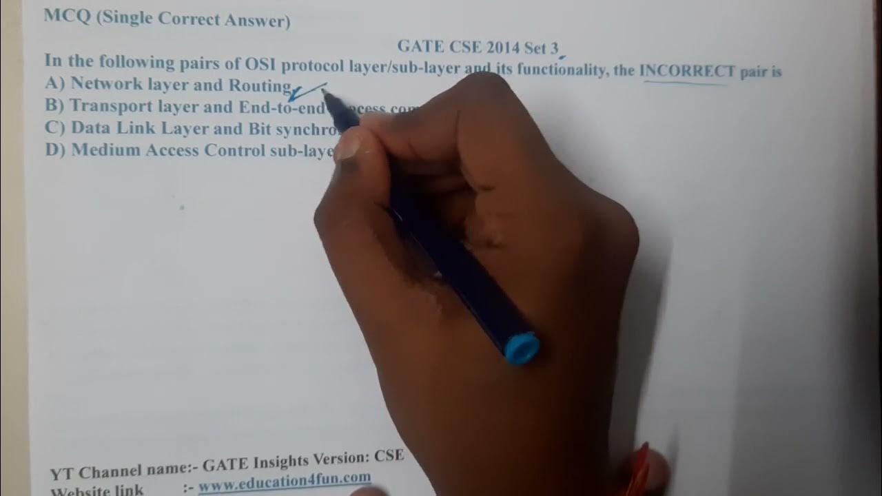 GATE CSE 2014 SET 3 || Computer Networks || GATE Insights Version: CSE - YouTube