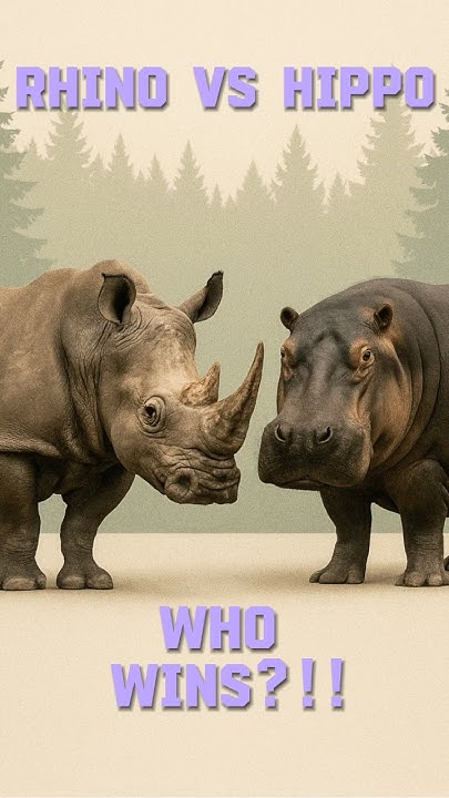 Rhino Vs Hippo Who wins? - YouTube