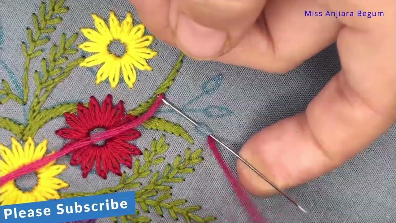 Lazy Daisy Embroidery Designs, Embroidery Work Designs, Embroidery ...