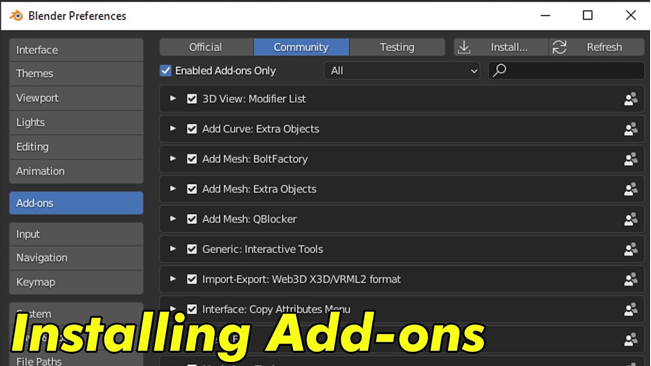 How To Install Add-Ons In Blender | Blender Tips - YouTube