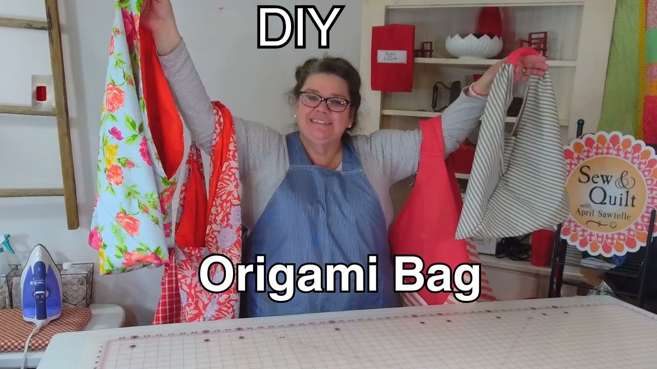 Origami Bag With Lining Sewing Tutorial - Easy DIY Tote Bag - Step BY Step Sewing Project - YouTube