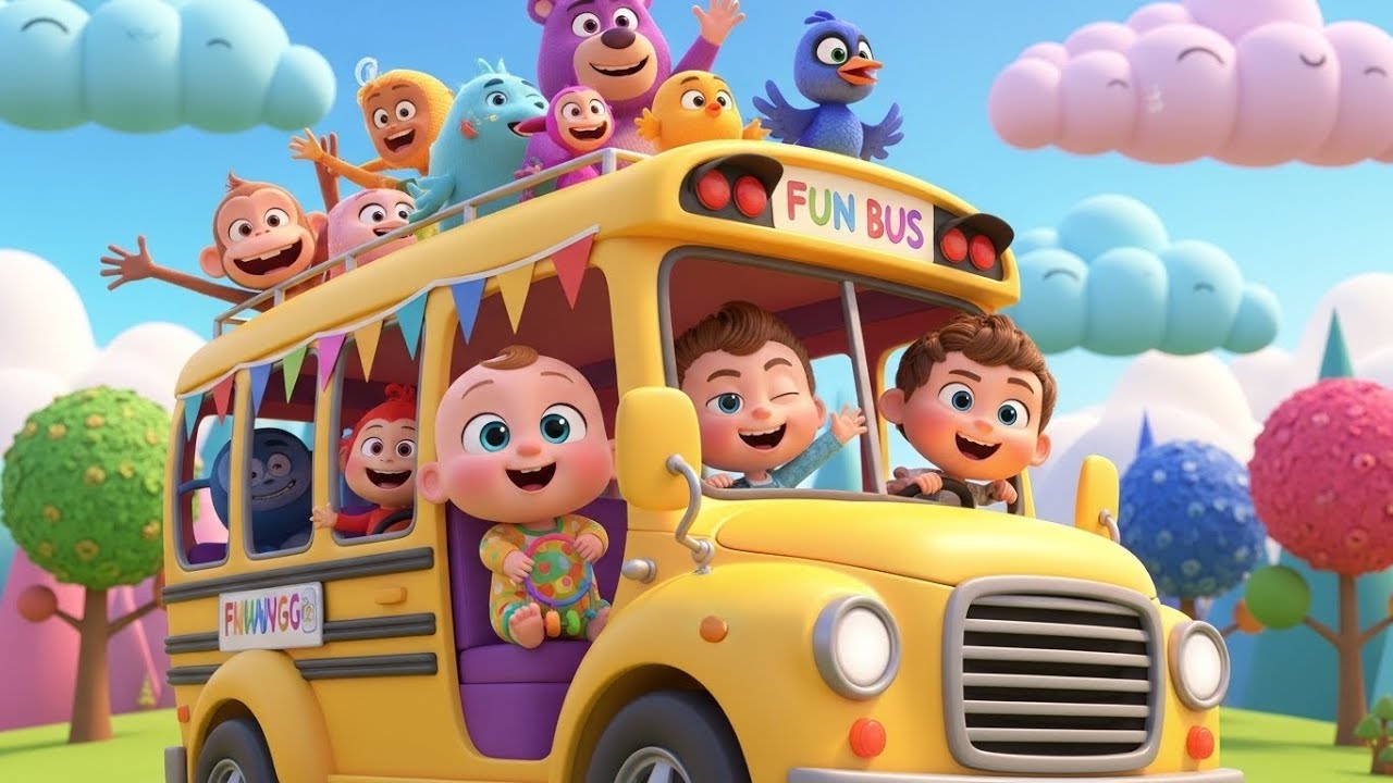 Wheels on the Bus Song 🚌 | Sing-Along Nursery Rhyme - YouTube