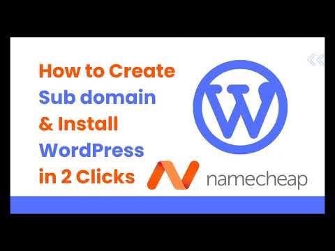 How to create Sub domain and install WordPress in just two clicks 2023 New - YouTube