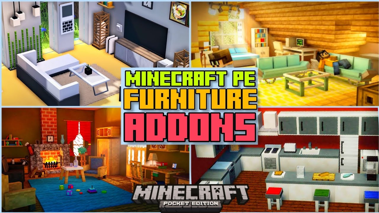 🎖️BEST FURNITURE ADDONS for BEDROCK / MINECRAFT PE +1.20 #addons - YouTube
