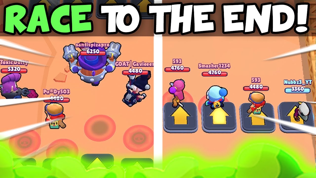 BRAWL STARS RACE! BEST CUSTOM SHOWDOWN MAPS! - YouTube