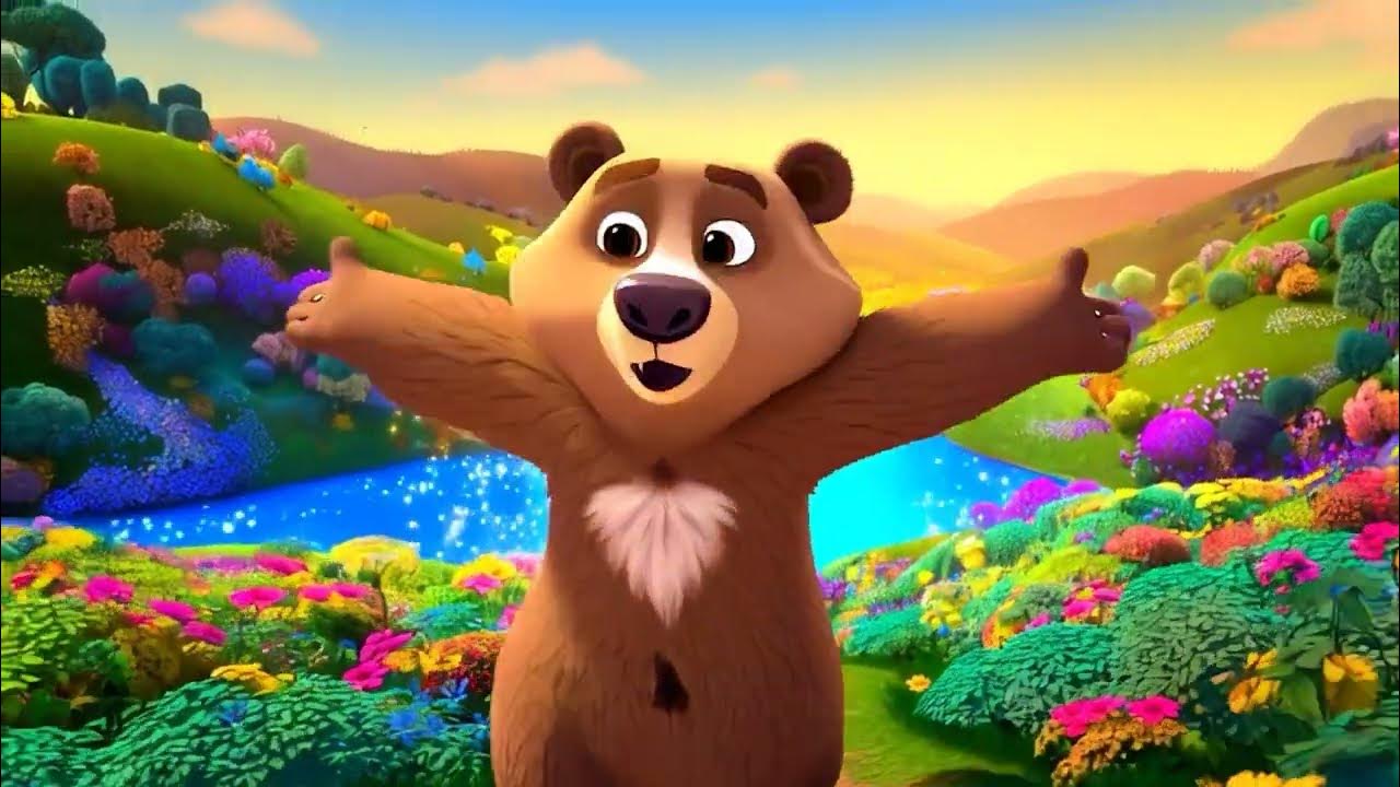 🐻 The Bear Went Over the Mountain! | Fun Adventure AI Song for Kids 🎶 ...