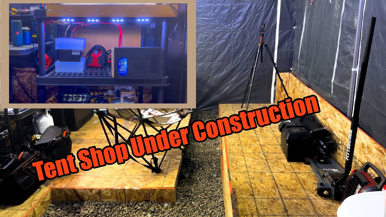 Tent shop update, No more Walking on Pallets and will the Mouse Return ...