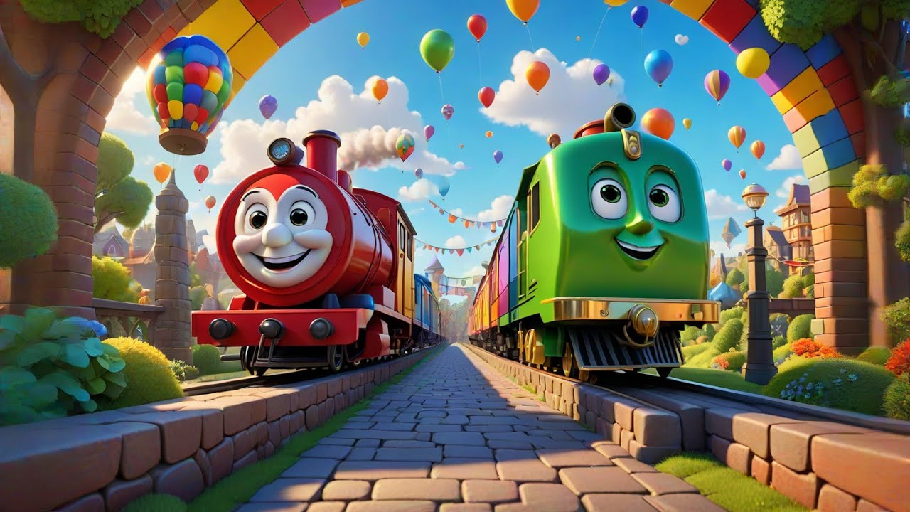Two Toy Trains Go Choo Choo Choo | Fun Train Song + More Nursery Rhymes ...